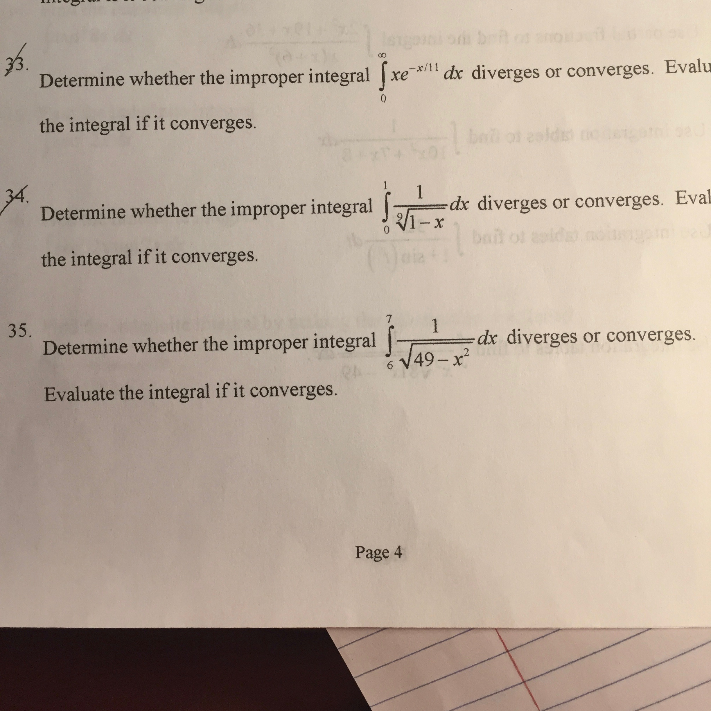 Solved Determine whether the improper integral integrate | Chegg.com