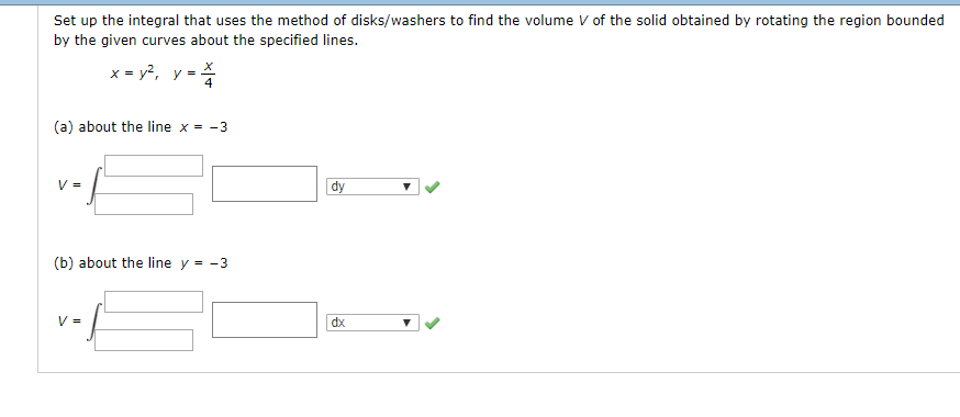 Solved Set up the integral that uses the method of | Chegg.com