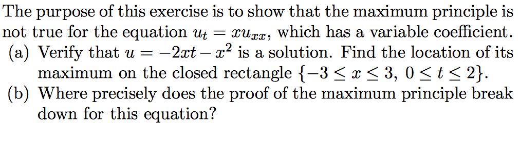 Solved The purpose of this exercise is to show that the | Chegg.com