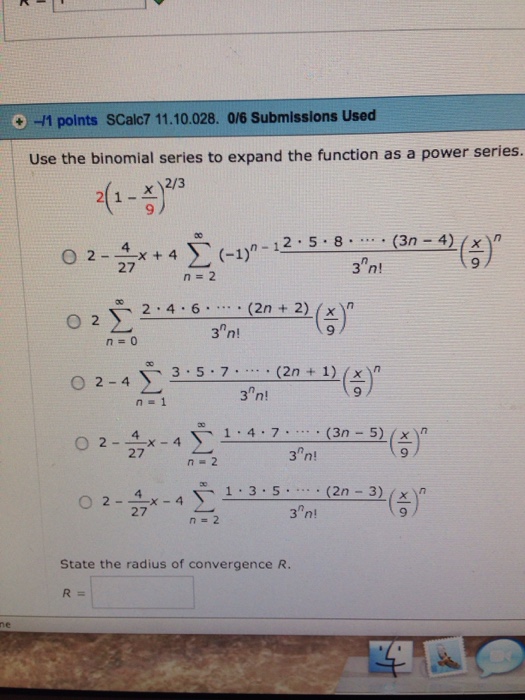 Solved Use the binomial series to expand the function as a | Chegg.com