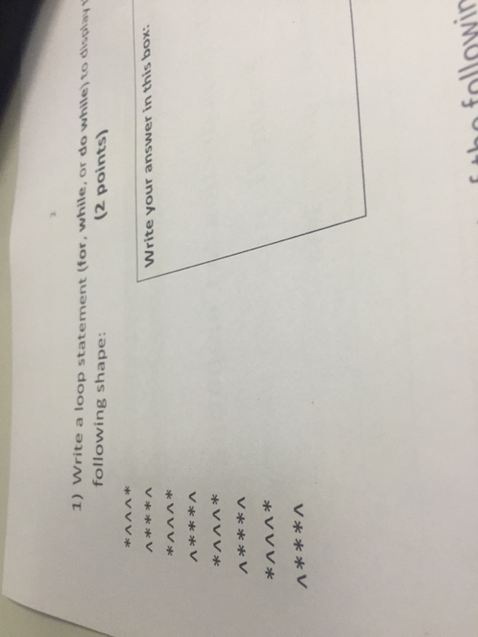 Solved Write a loop statement (for, while, or do while) to | Chegg.com