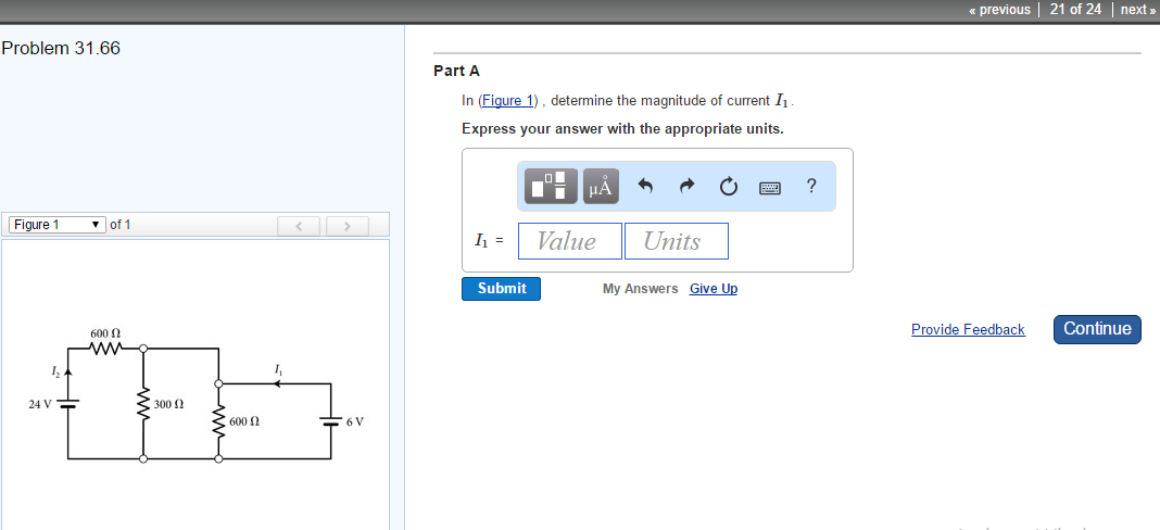 Solved In (Figure 1) determine the magnitude of current I_1. | Chegg.com