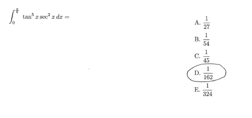 Solved A. 27 0 B. 54 C. 45 D. 162 E. 324 | Chegg.com