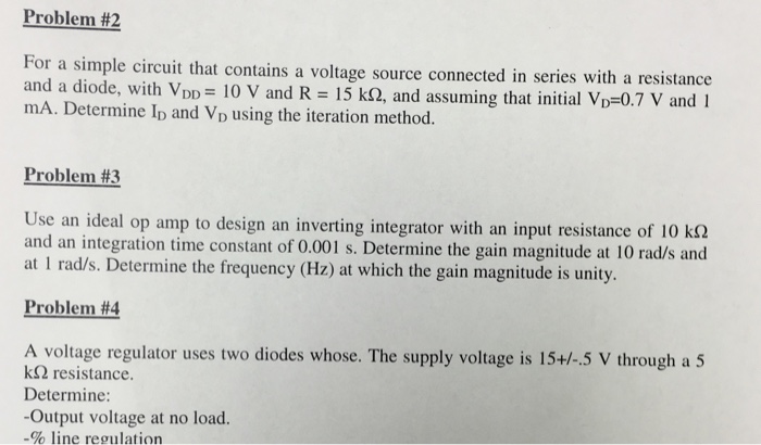 Solved For a simple circuit that contains a voltage source | Chegg.com