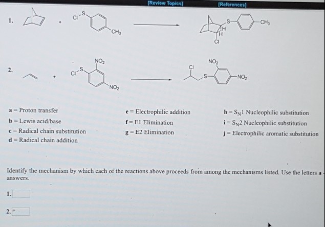 Solved Review Topics References] Cl CH3 CH3 Cl NO2 NO2 Cl 2. | Chegg.com