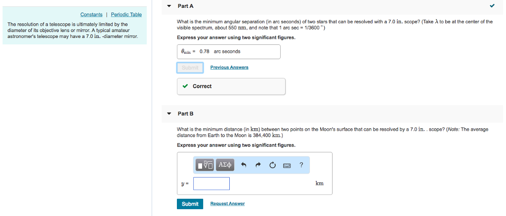 Solved Part A Constants I Periodic Table What Is The Minimum