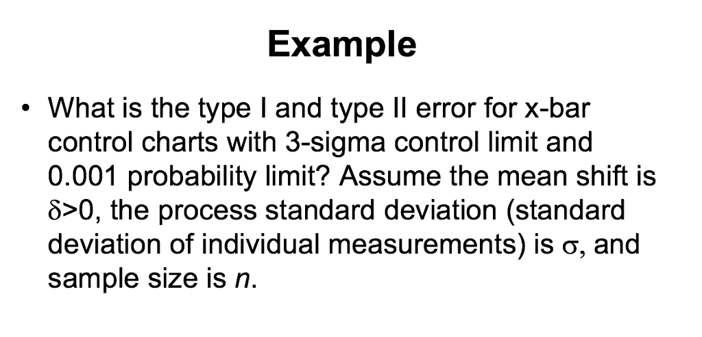 Solved Example: Suppose that a control chart with 2-sigma | Chegg.com