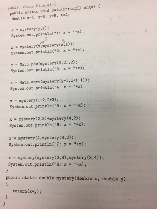 Solved Public class Finalql {public static void main(String | Chegg.com