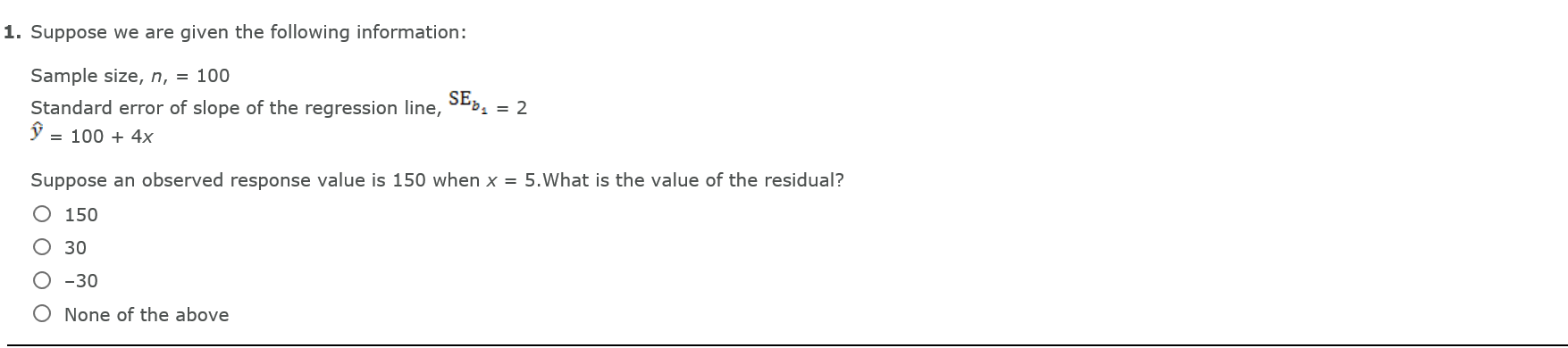 Solved Suppose we are given the following information: | Chegg.com