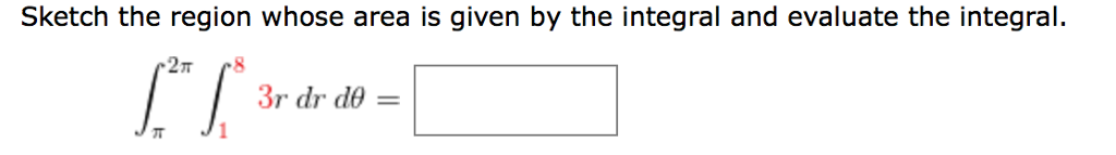 Solved Sketch the region whose area is given by the integral | Chegg.com