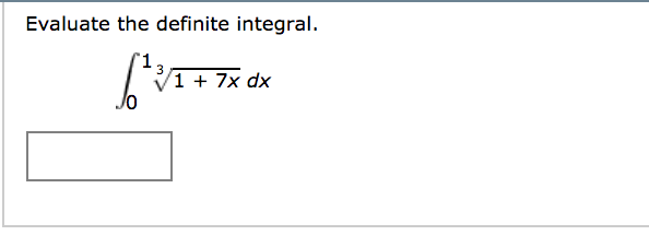 Solved Evaluate the definite integral. 1 17x dx | Chegg.com