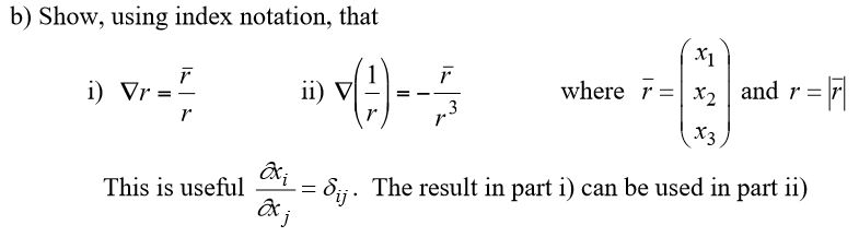 Solved Show Using Index Notation That I Nabla R Rr 