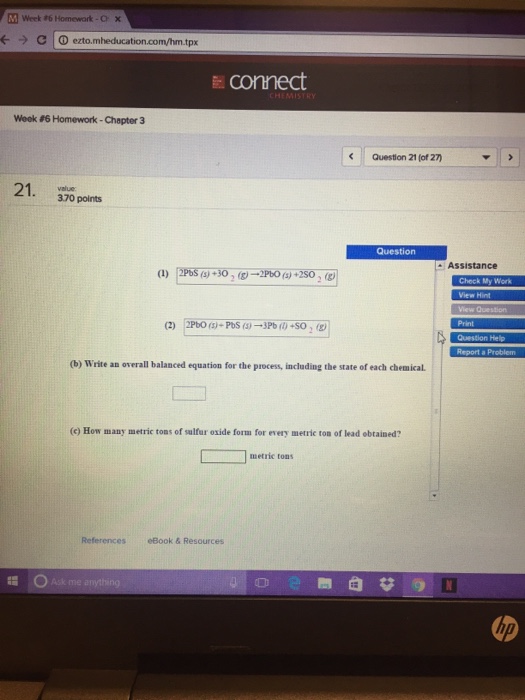 Solved Write an overall balanced equation for the following | Chegg.com
