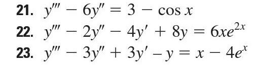 Solved 21. y'" + 3y', + 3y' + y = 0 | Chegg.com