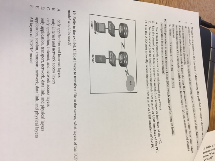 Solved Which device performs the function of determining the | Chegg.com