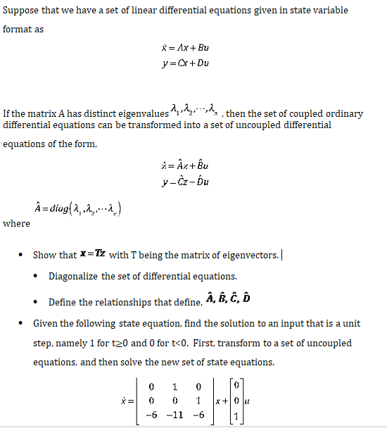Solved Suppose that we have a set of linear differential | Chegg.com