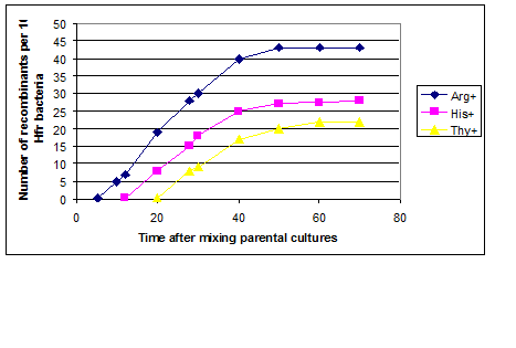 Solved Shown below are the results of an interrupted mating | Chegg.com