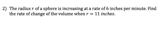 Solved The radius r of a sphere is increasing at a rate of 6 | Chegg.com