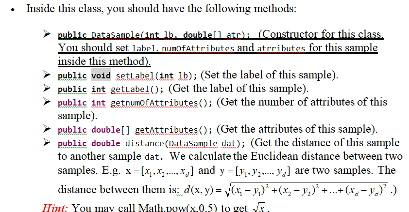 Java I have to create two classes (DataSet & | Chegg.com