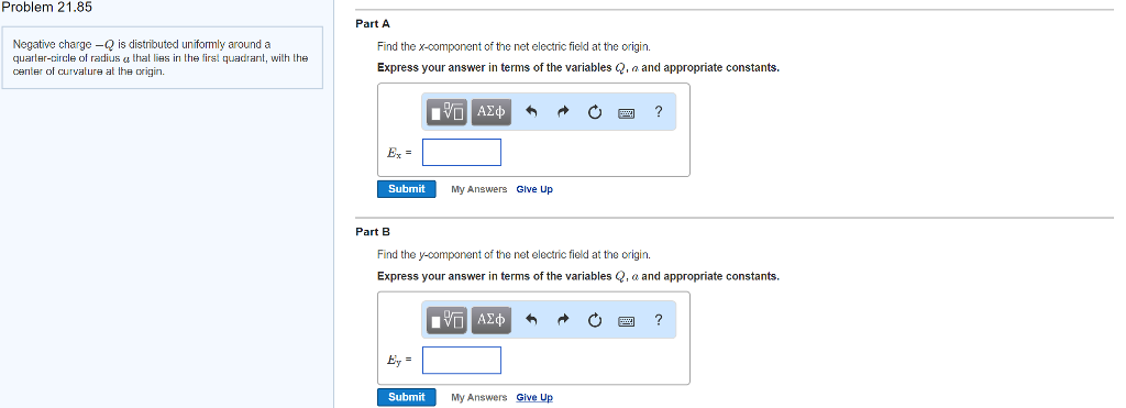 Solved Negative charge -Q is distributed uniformly around a | Chegg.com