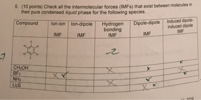 Solved Check all the intermolecular forces (IMFs) that exist | Chegg.com