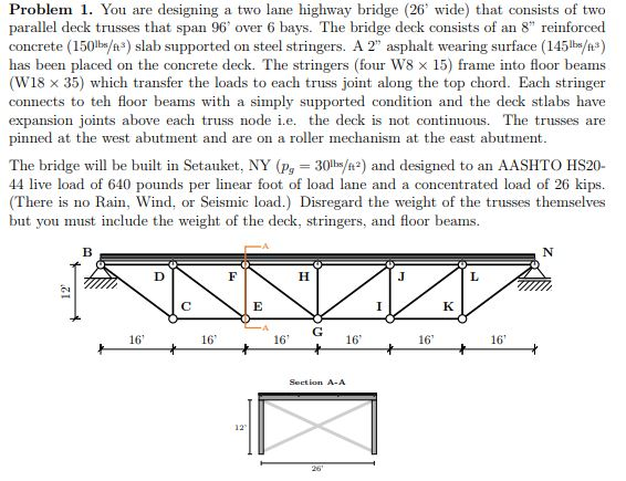 Problem 1. You are designing a two lane highway | Chegg.com