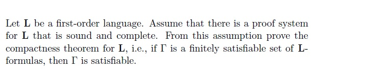 Solved Let L be a first-order language. Assume that there is | Chegg.com