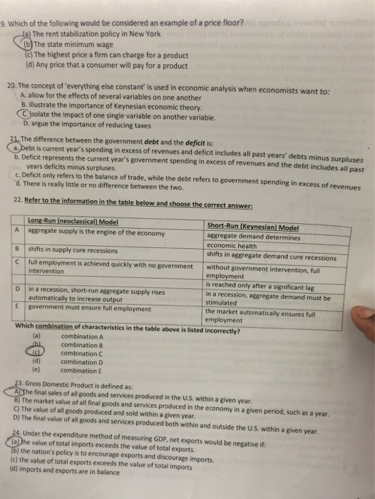 Solved Which of the following would be considered an example | Chegg.com