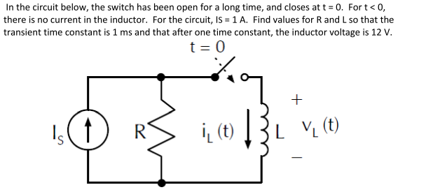 Solved In the circuit below, the switch has been open for a | Chegg.com
