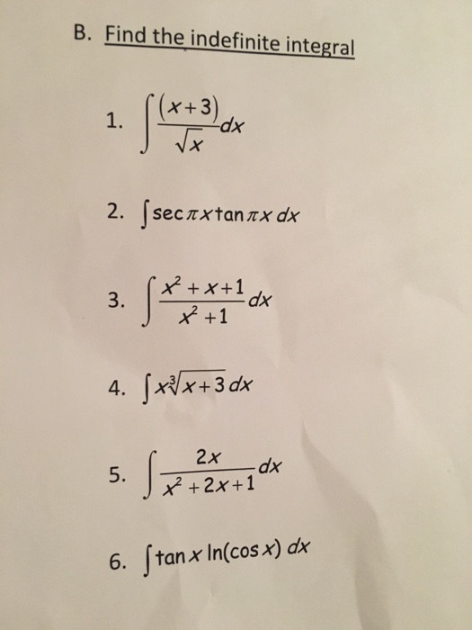 Solved Find the indefinite integral integral(x+ | Chegg.com