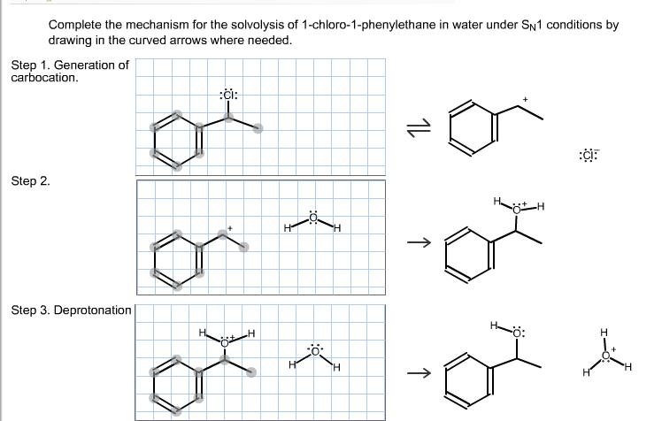Solved Complete the mechanism for the solvolysis of | Chegg.com