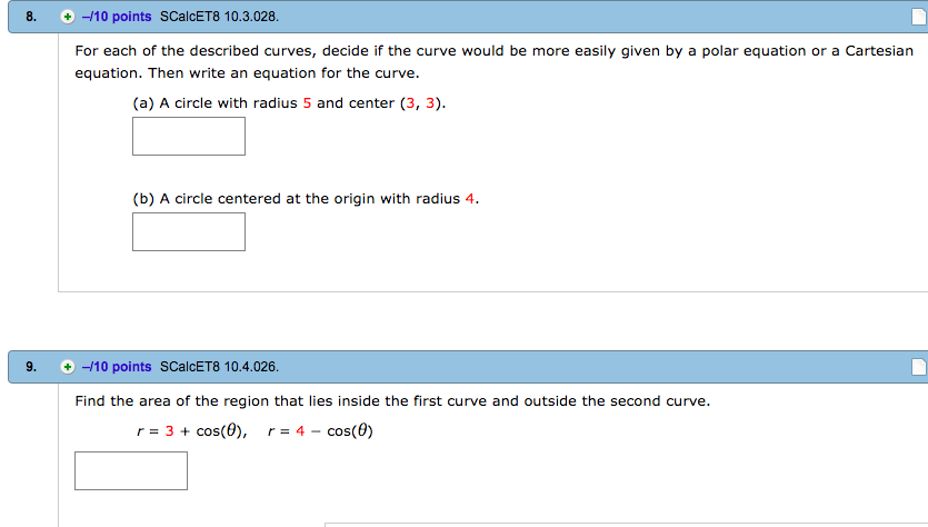 Solved 8. 10 points SCalcET8 10.3.028 For each of the | Chegg.com Solved 8. 10 points SCalcET8 10.3.028 For each of the | Chegg.com