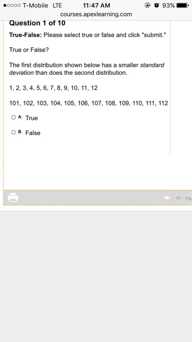 Solved The first distribution shown below has a smaller | Chegg.com