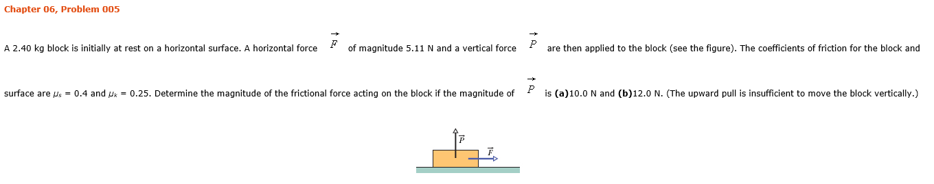 Solved A 2.40 kg block is initially at rest on a horizontal | Chegg.com