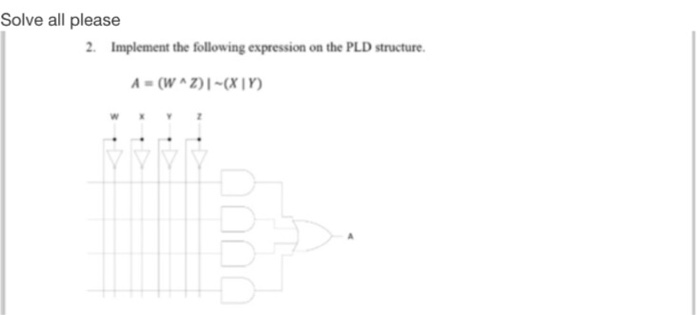 Solved Implement the following expression on the PLD | Chegg.com Solved Implement the following expression on the PLD | Chegg.com