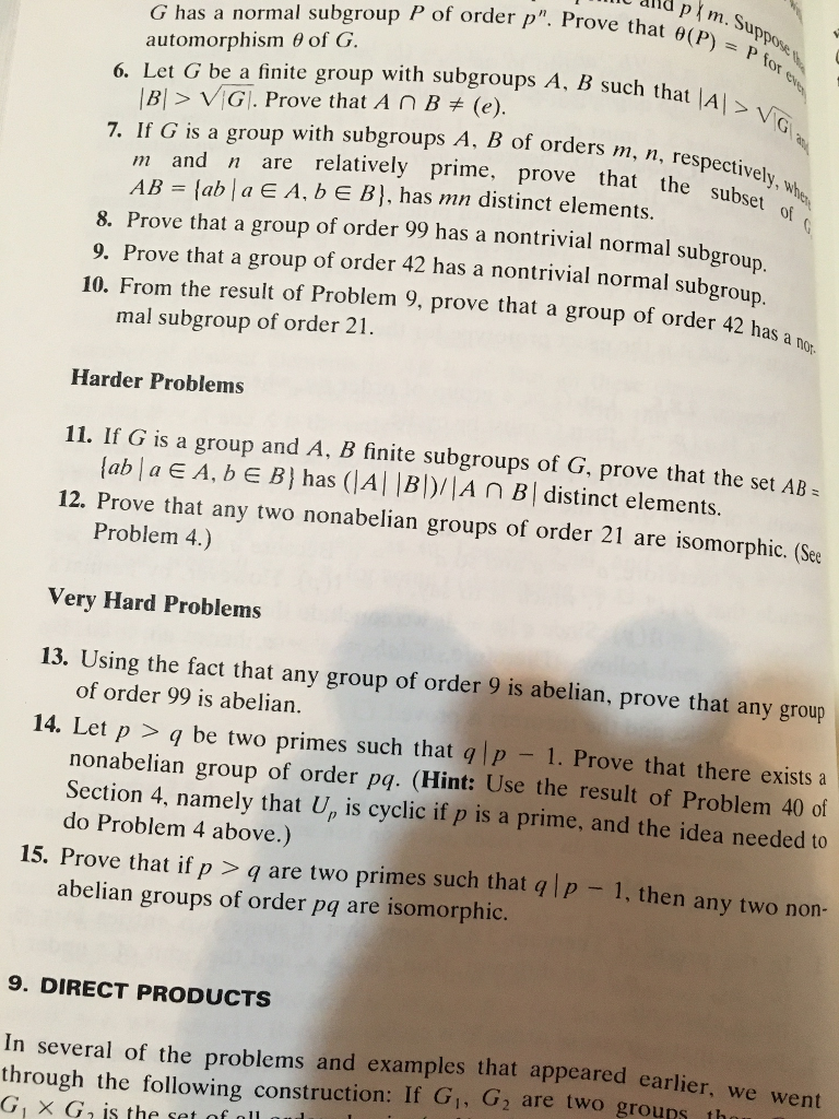 Solved this is from abstract algebra, please show step by | Chegg.com