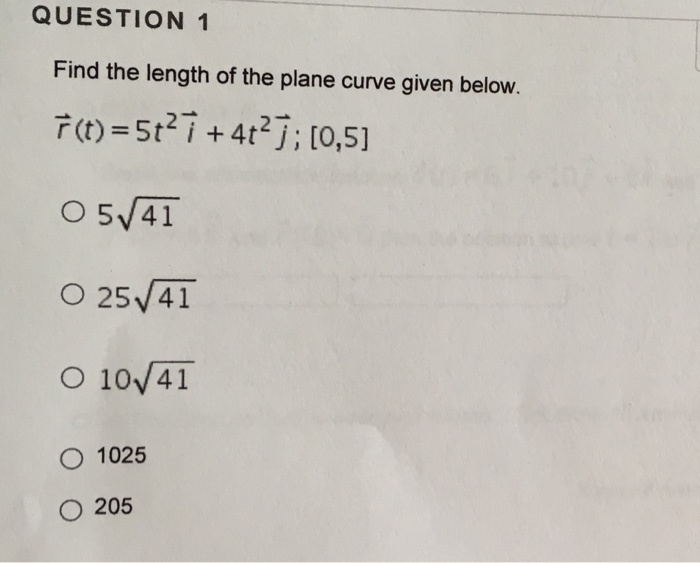 Solved Find the length of the plane curve given below. r(t) | Chegg.com