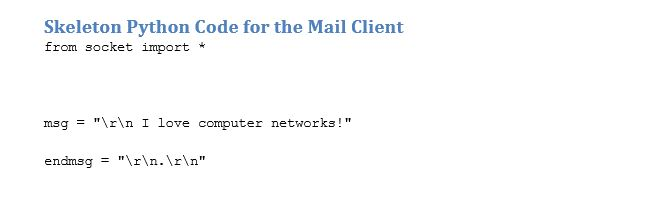 Your task is to develop a simple mail client that | Chegg.com
