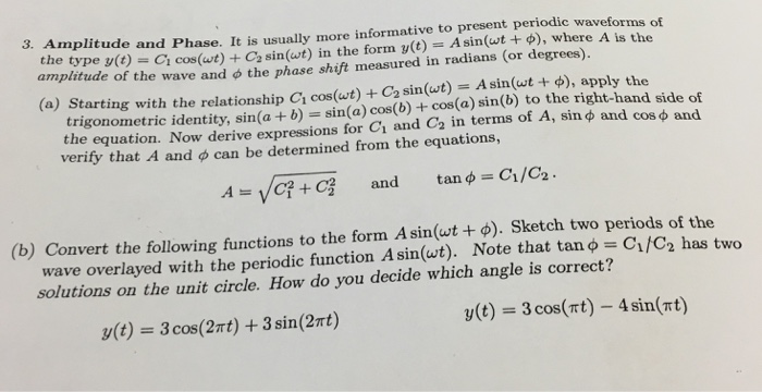 Solved Amplitude and Phase. It is usually more informative | Chegg.com
