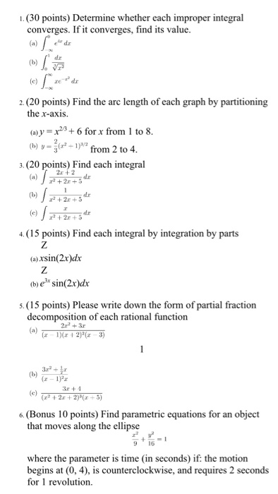 Solved Determine whether each improper integral converges. | Chegg.com