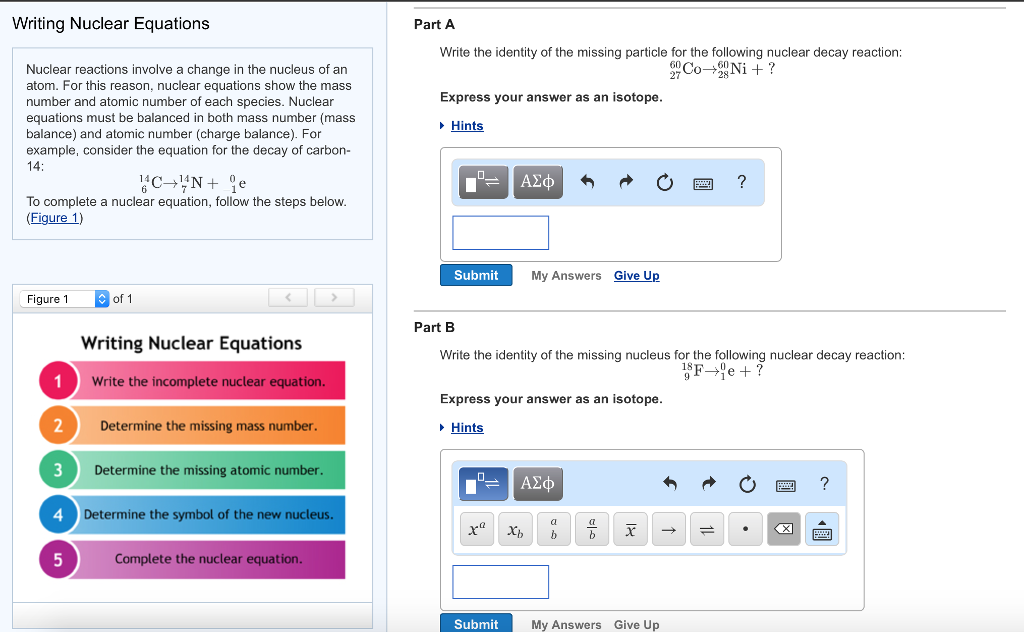 Solved Writing Nuclear Equations Part A Write the identity | Chegg.com