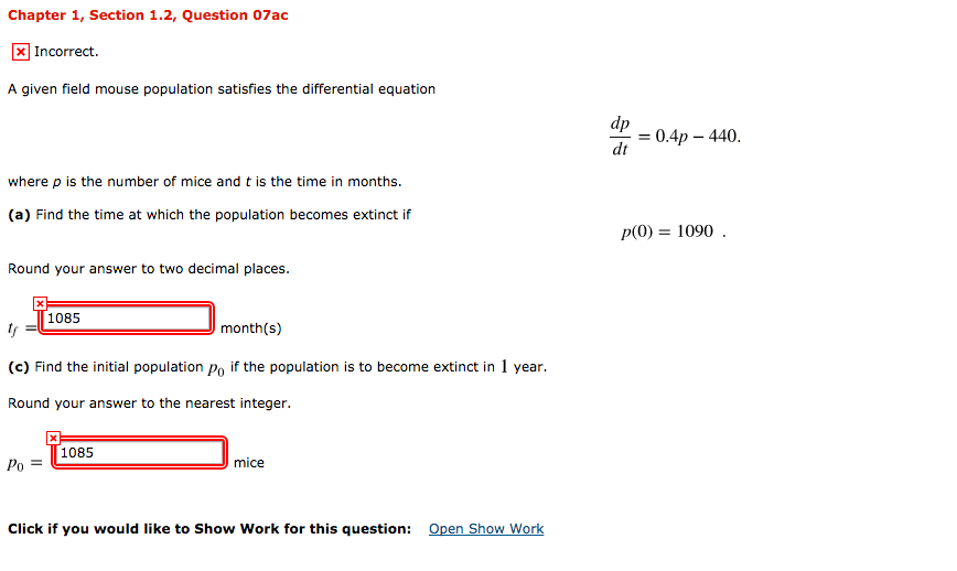 Solved Chapter 1, Section 1.2, Question 07ac Incorrect. A | Chegg.com