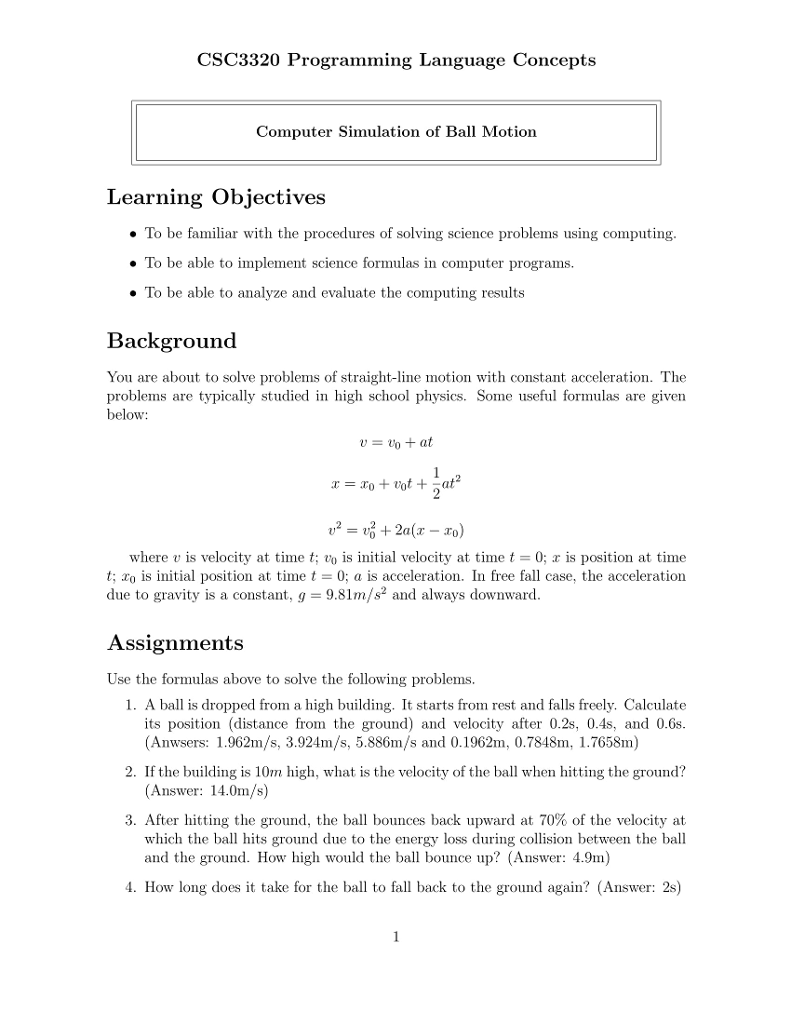 High School Physics Acceleration Problems