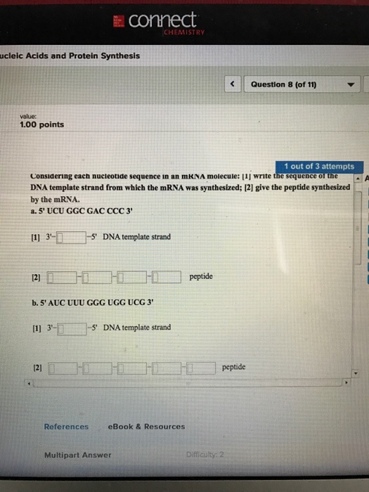 Solved Considering each nucleotide sequence in an mRNA | Chegg.com