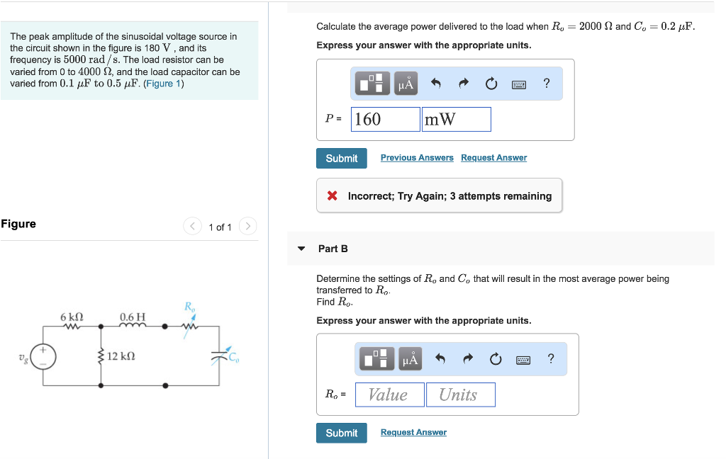 Solved Calculate the average power delivered to the load | Chegg.com