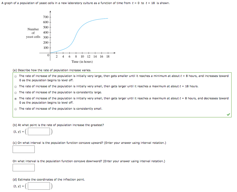 Solved 1) A graph of a population of yeast cells in a | Chegg.com