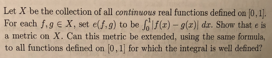 Solved Let X be the collection of all continuous real | Chegg.com