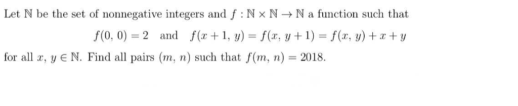 Solved Let N be the set of nonnegative integers and f : N × | Chegg.com