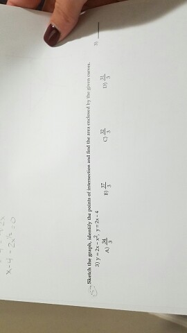 Solved Sketch the graph, identify the points of intersection | Chegg.com