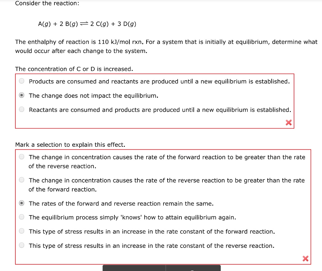 Solved Consider the reaction: A(g) 2 Bg)2 C(g) 3 D(g) The | Chegg.com